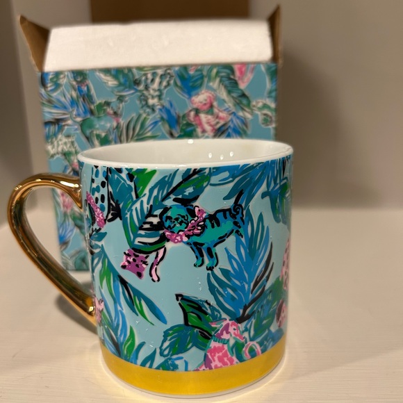 Lilly Pulitzer | Kitchen | Lilly Pulitzer Barking Up The Palm Tree Mug ...